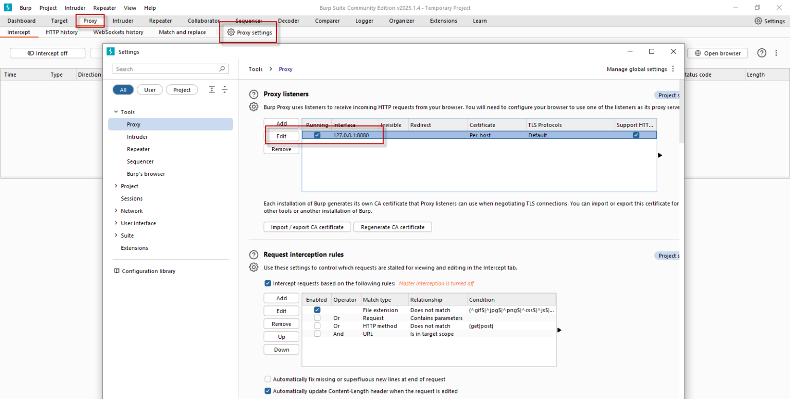 How to Configure Burp Proxy and Browser for Security Testing - TechArry
